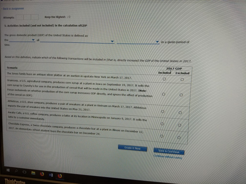 Solved - Back to Assignment Keep the Highest/2 Attempts: 5. | Chegg.com