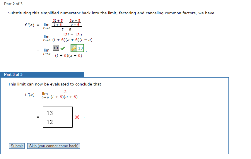 Solved Substituting this simplified numerator back into the | Chegg.com