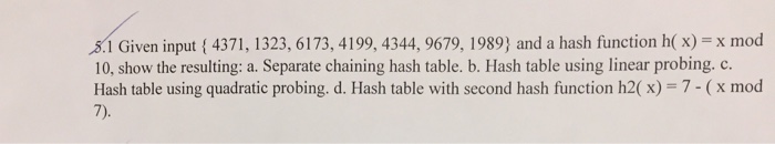 Solved Given input {4371, 1323, 6173, 4199, 4344, 9679, | Chegg.com