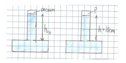 Solved A bottle filled to the brim with water is reversed | Chegg.com