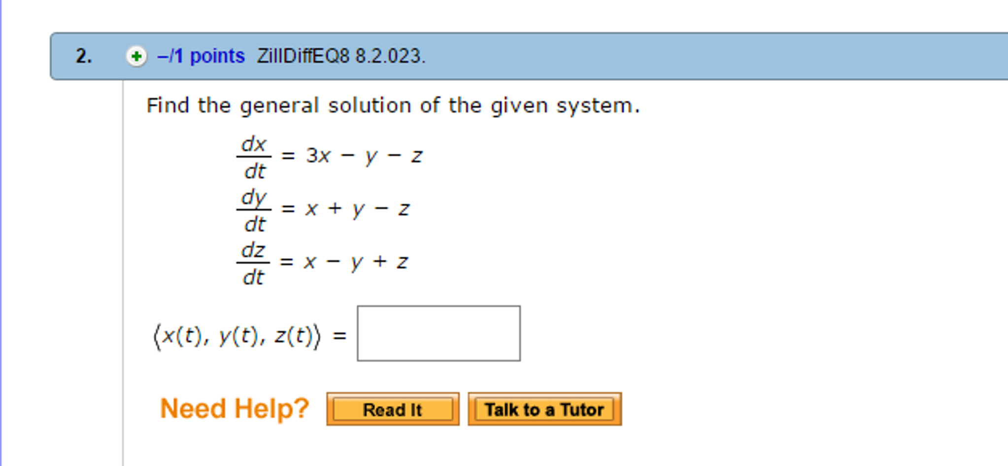 Solved Find the general solution of the given system. dX/dt | Chegg.com