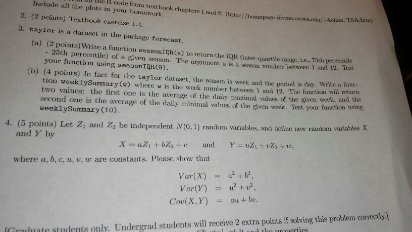 Solved the R code from textbook chapters 1 and 2. | Chegg.com