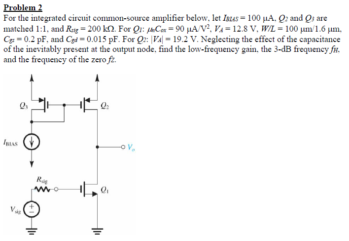 Solved Problem 1 For the circuit shown below, derive the | Chegg.com