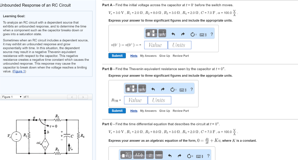Solved To analyze an RC circuit with a dependent source that | Chegg.com