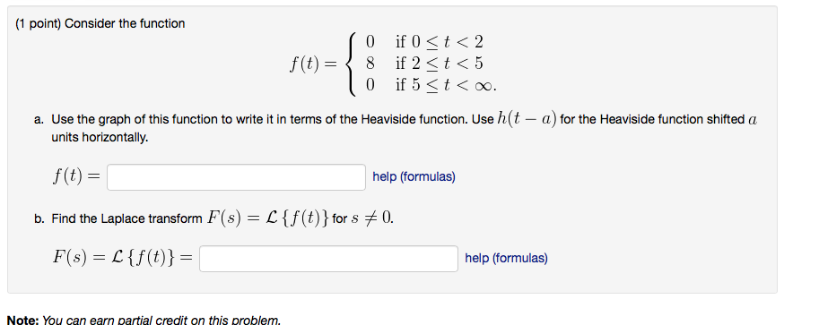Solved Consider the function f(t) = { 0 if 0 | Chegg.com