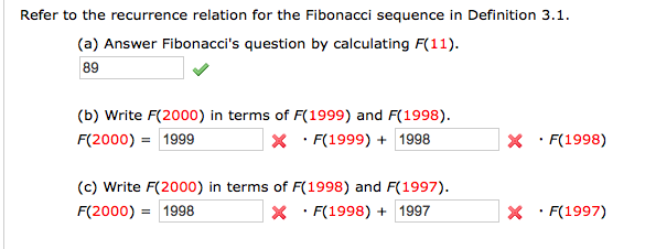 Solved Refer to the recurrence relation for the Fibonacci | Chegg.com