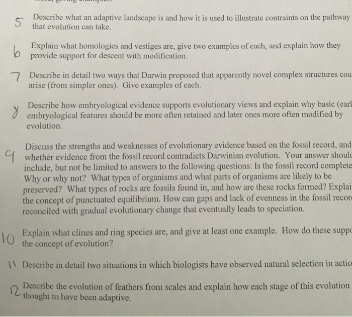 Solved Describe what an adaptive landscape is and how it is | Chegg.com