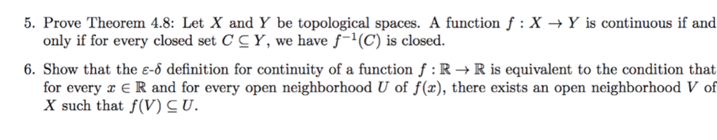Solved 5, Prove Theorem 4.8: Let X and Y be topological | Chegg.com