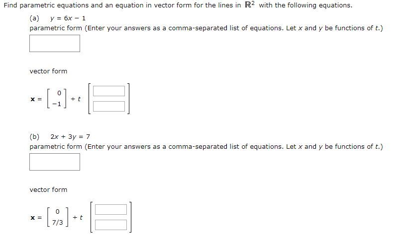 Solved Find parametric equations and an equation in vector | Chegg.com