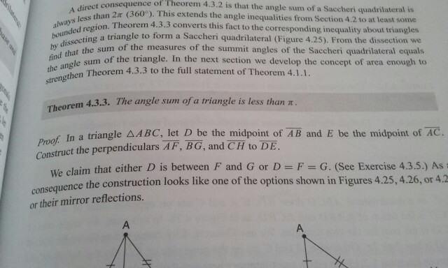 Solved t 4.3.10. Assume that D is between B and C, as shown | Chegg.com