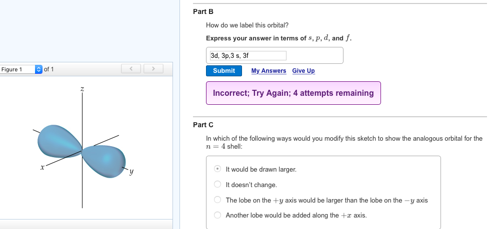 Solved Part B How do we label this orbital? Express your | Chegg.com