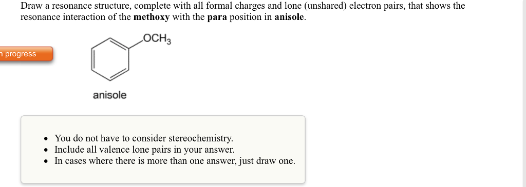 Solved Resonance Draw The Resonance Structure Of Anisole Solved: The