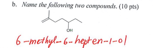 Solved Name the following two compounds. | Chegg.com