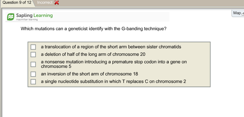 Solved Which mutations can a geneticist identify with the | Chegg.com