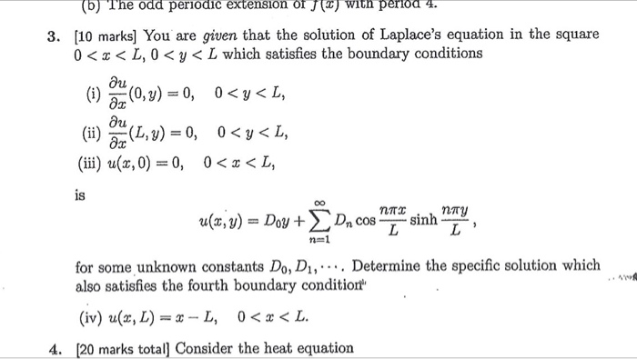 (b) The odd periodic extension or f(x) with period 4. | Chegg.com