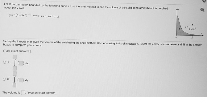 Solved Let R be the region bounded by the tollowing curves. | Chegg.com