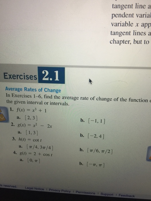 Solved In Exercises 1-6, find the average rate of change of | Chegg.com