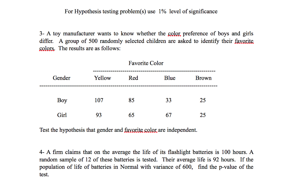 Solved For Hypothesis testing problem(s) use 1 % level of | Chegg.com