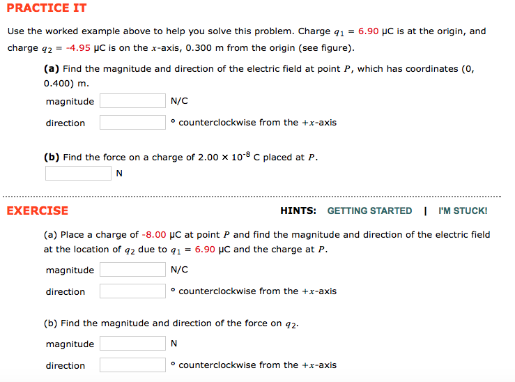 Solved EXAMPLE 15.5 Electric Field Due to Two Point Charges | Chegg.com