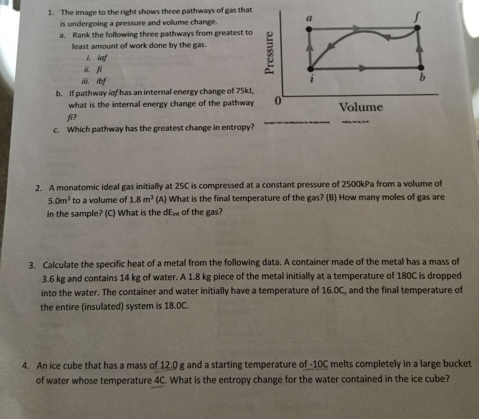 Solved The image to the right shows three pathways of gas | Chegg.com