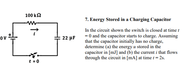 Solved Energy Stored in a Charging Capacitor In the | Chegg.com
