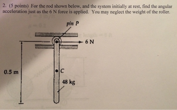 Solved For the rod shown below, and the system initially at | Chegg.com