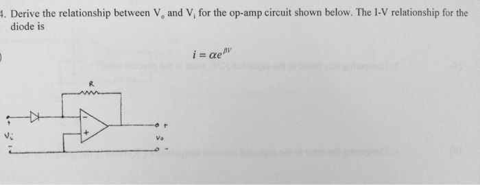 Solved Derive the relationship between Vo and Vi for the | Chegg.com
