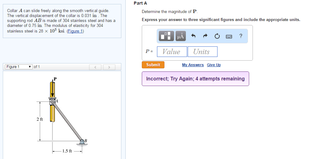 Solved Collar A can slide freely along the smooth vertical | Chegg.com