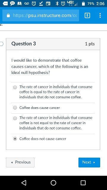 Solved e https://psu.instructure.com/cc 5 Question 3 1 pts I | Chegg.com