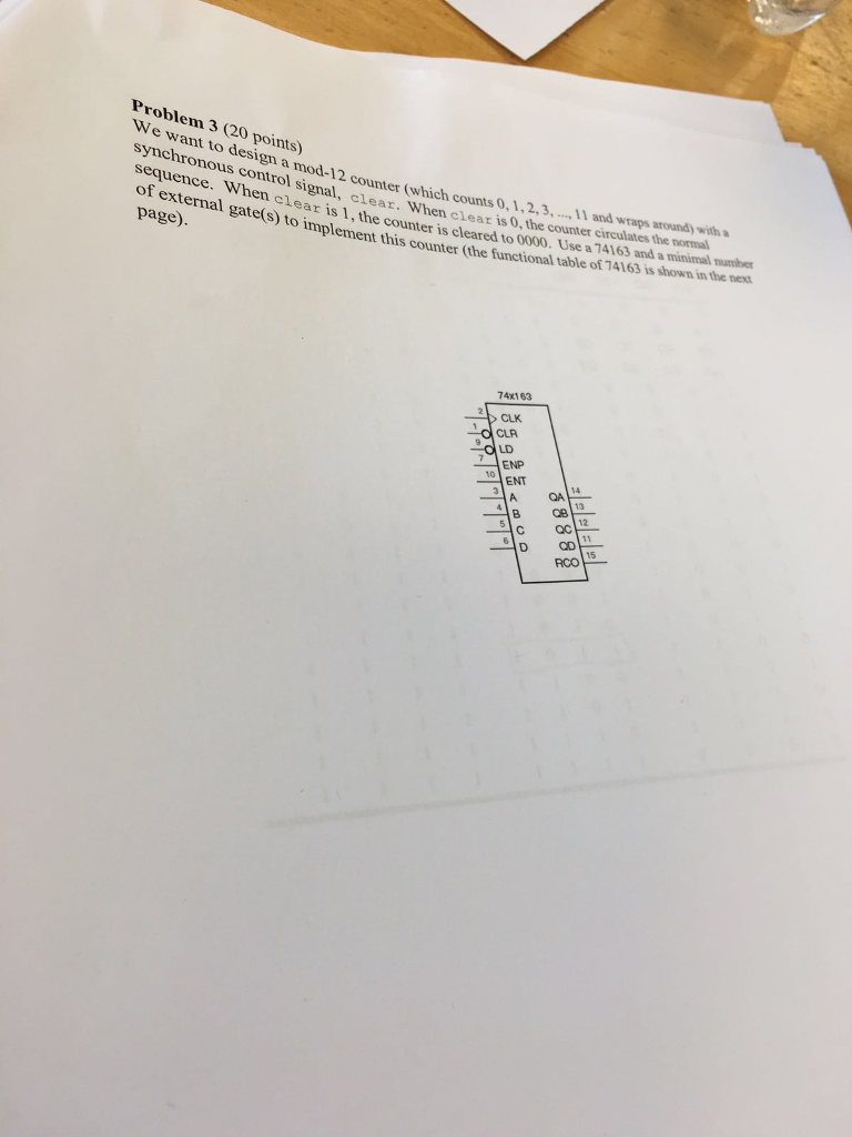 Solved We want to design a mod-12 counter (which counts 0, | Chegg.com