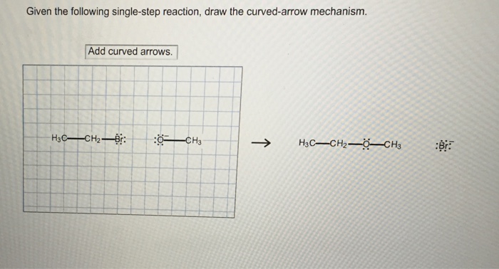 Solved Given the following single-step reaction, draw the | Chegg.com