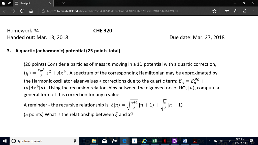 Solved € HW4.pdf LT X ← → 〇 仚 凸 https:// ublearns.buffala | Chegg.com