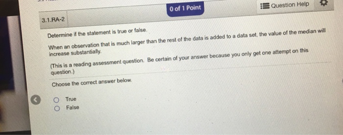 Solved Determine if the statement is true or false When an | Chegg.com