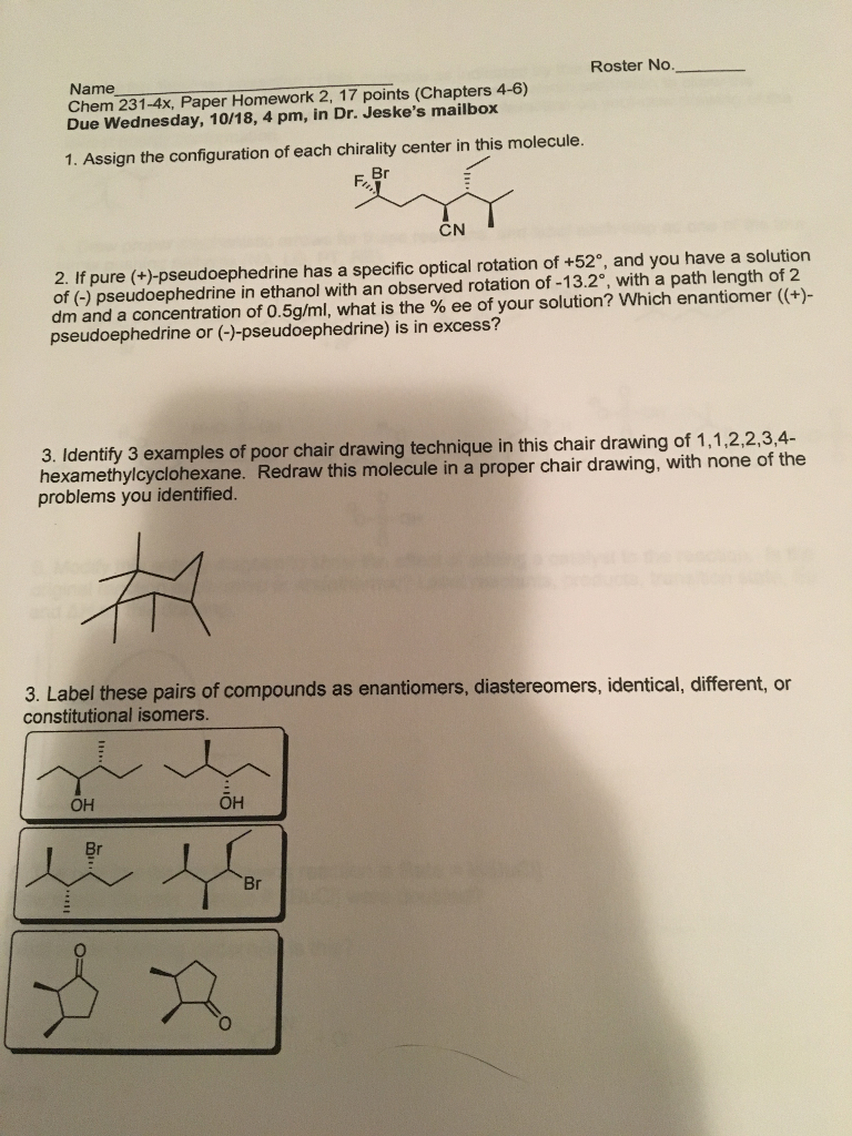 Chemistry Archive | October 02 2017 | Chegg.com