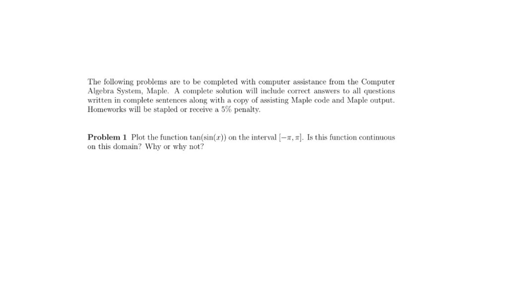 Solved The following problems are to be completed with | Chegg.com