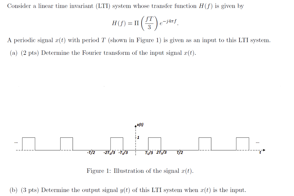 Solved Consider a linear time invariant (LTI) system whose | Chegg.com