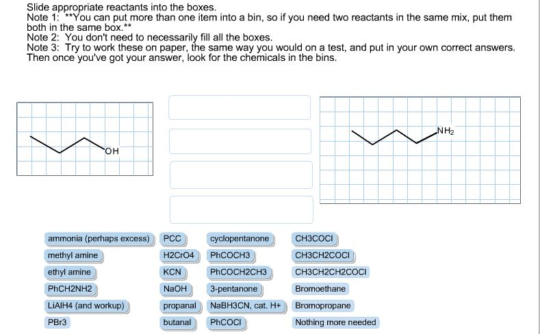 Solved Slide appropriate reactants into the boxes. Then | Chegg.com