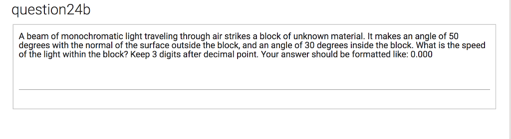 Solved A beam of monochromatic light traveling through air | Chegg.com