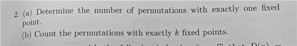 Solved Determine the number of permutations with exactly one | Chegg.com