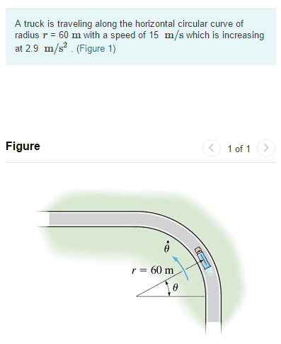 Solved A truck is traveling along the horizontal circular | Chegg.com