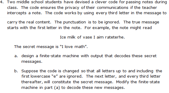 Solved Two middle school students have devised a clever code | Chegg.com