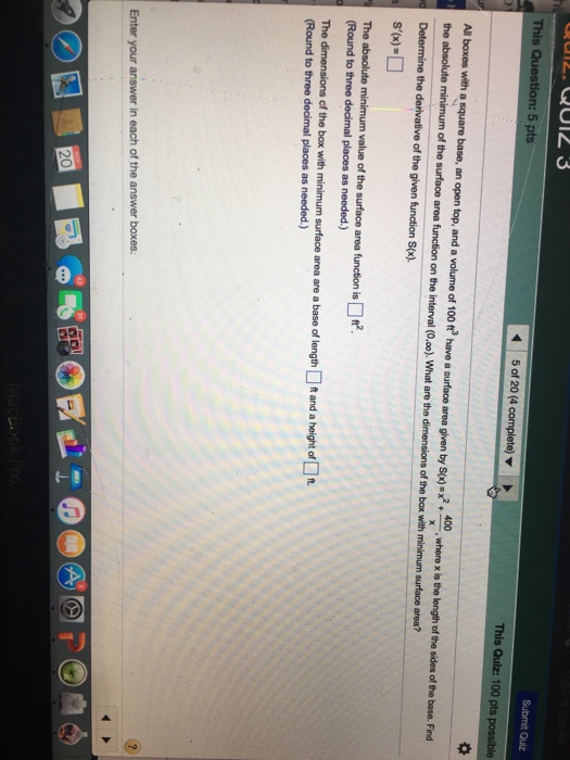 Solved All boxes with a square base, an open top, and a | Chegg.com