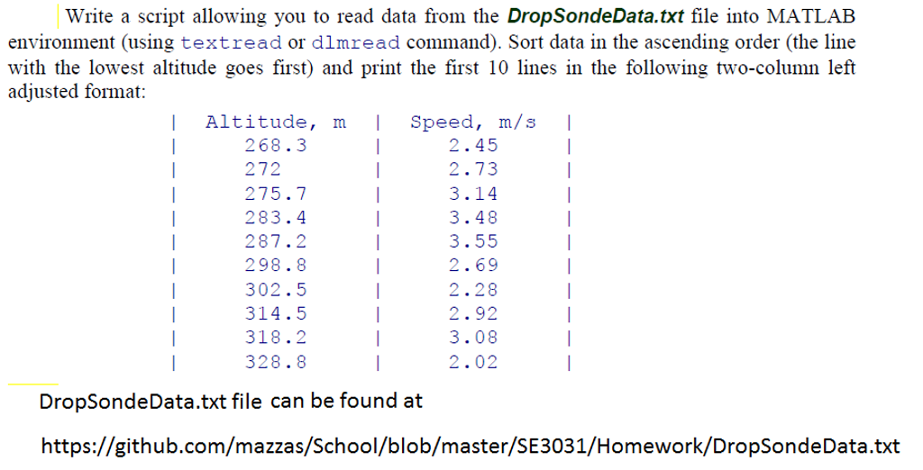 Write a script allowing you to read data from the | Chegg.com