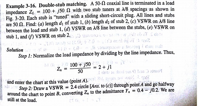 Problem 3-4-11. Double-stub matching. For the same | Chegg.com