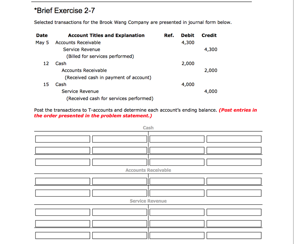Solved Selected transactions for the Brook Wang Company are | Chegg.com Solved Selected transactions for the Brook Wang Company are | Chegg.com