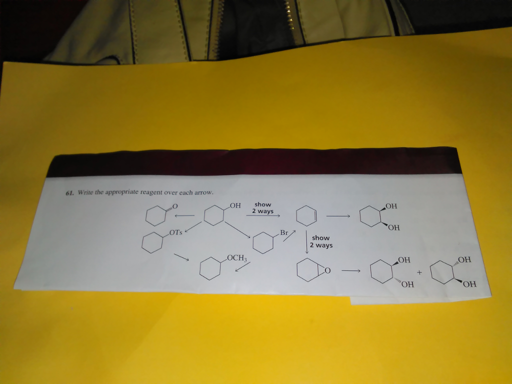 Solved Write the appropriate reagent over each arrow. | Chegg.com