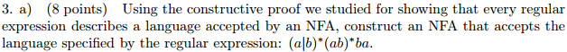 Solved 3. a) (8 points) Using the constructive proof we | Chegg.com