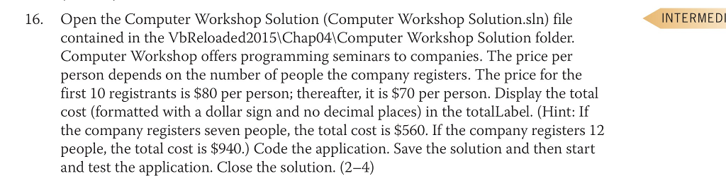 Solved 16. Open the Computer Workshop Solution (Computer | Chegg.com