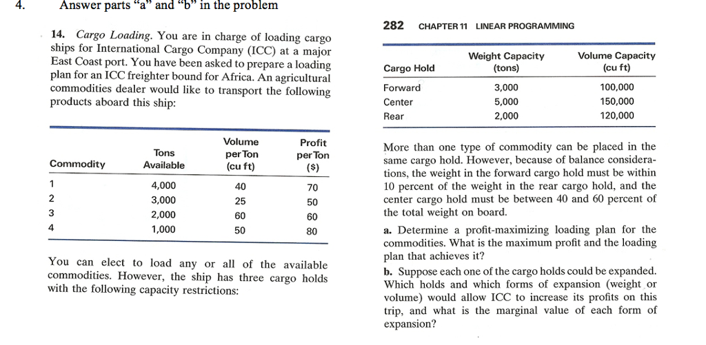 Solved 4 Answer parts "a" and "b" in the problem 282 CHAPTER | Chegg.com