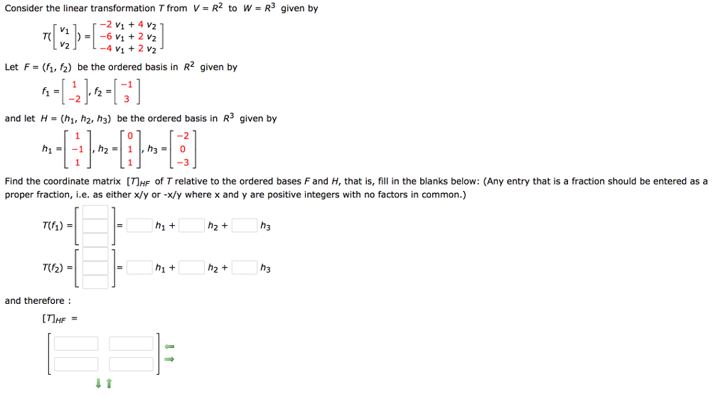 Solved Consider The Linear Transformation T From V R2 To